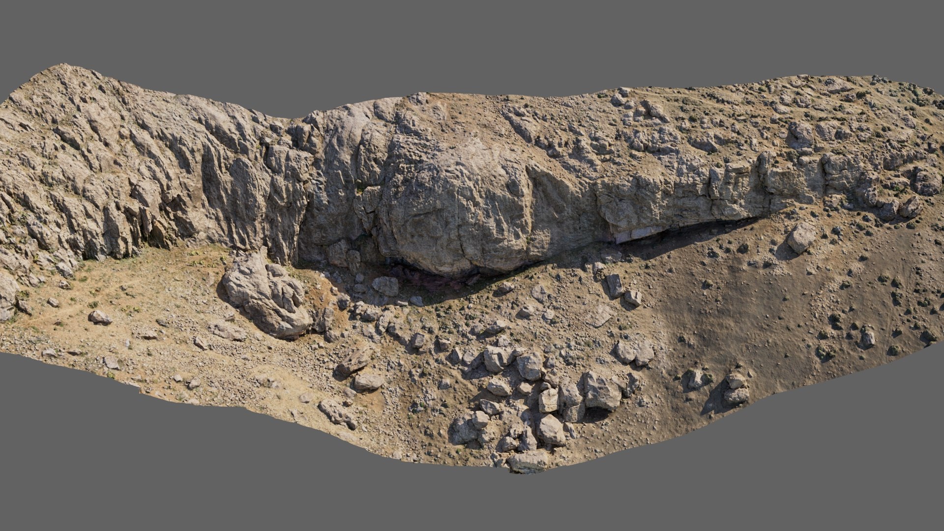 3D Big Cliff Terrain Scanned - TurboSquid 1928723