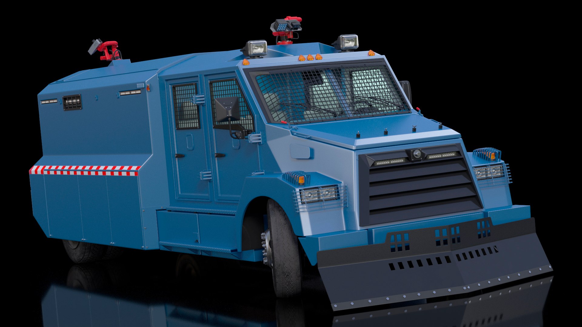 3D Anti Riot Vehicle Blue Rigged model - TurboSquid 1968218