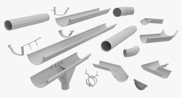Plastic rain gutter 3D model - TurboSquid 1278347