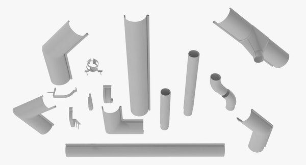 Plastic rain gutter 3D model - TurboSquid 1278347