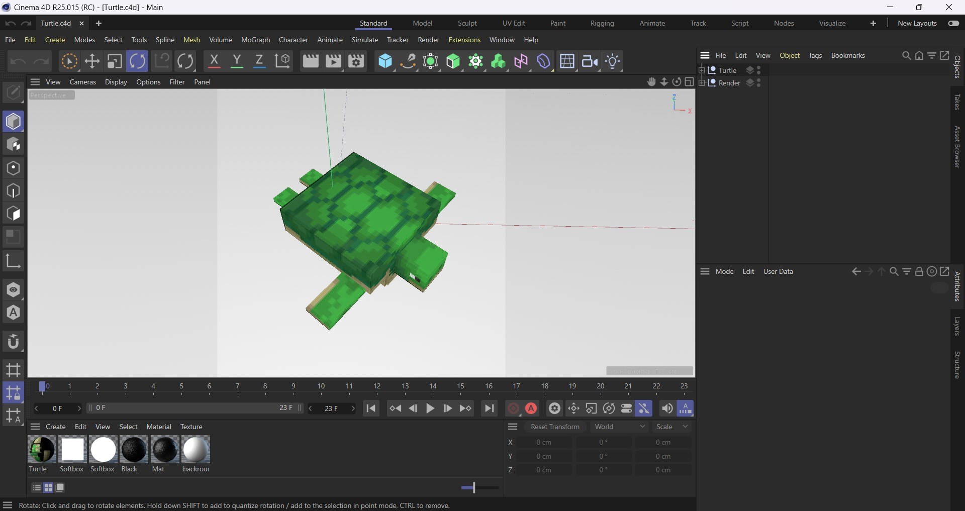 3D Turtle Minecraft - TurboSquid 2348174
