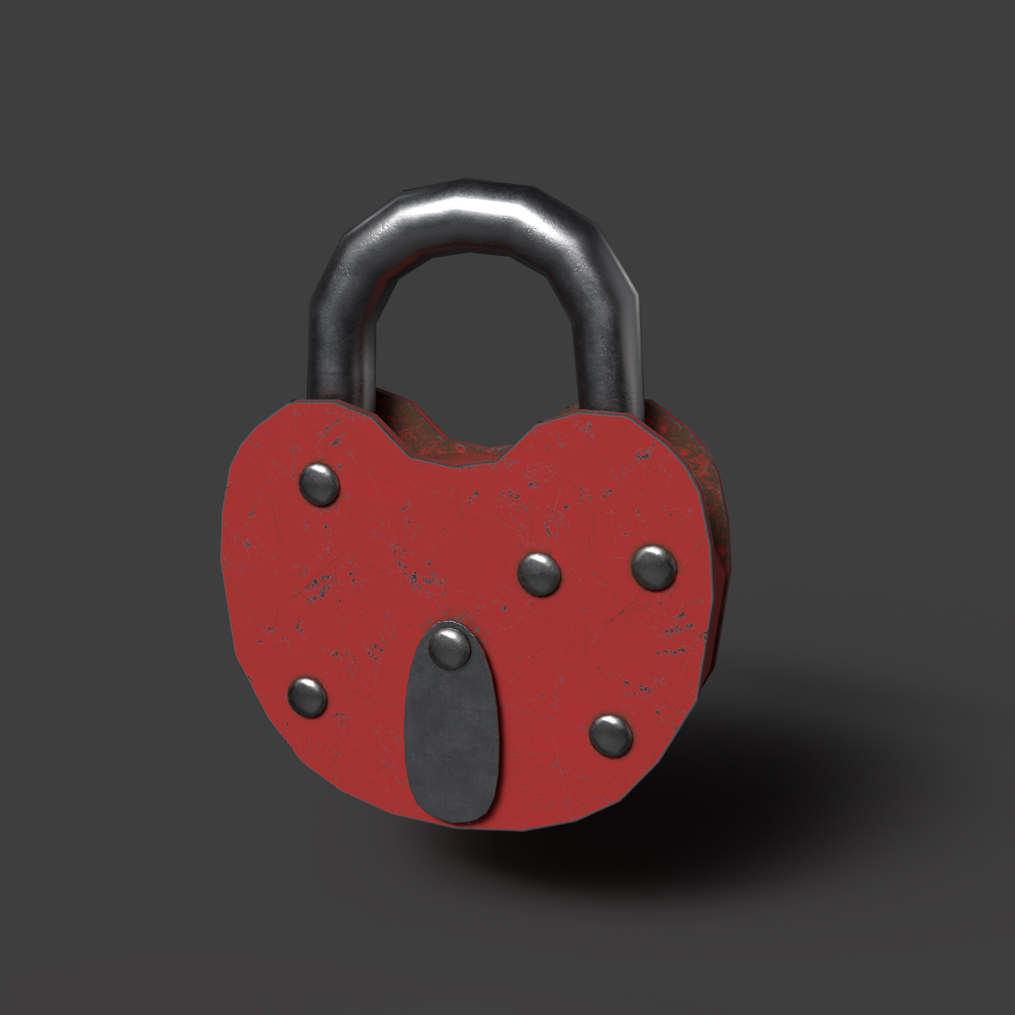 3D model Padlock Low Poly with Loop Rivets Keyhole and Cap - TurboSquid ...
