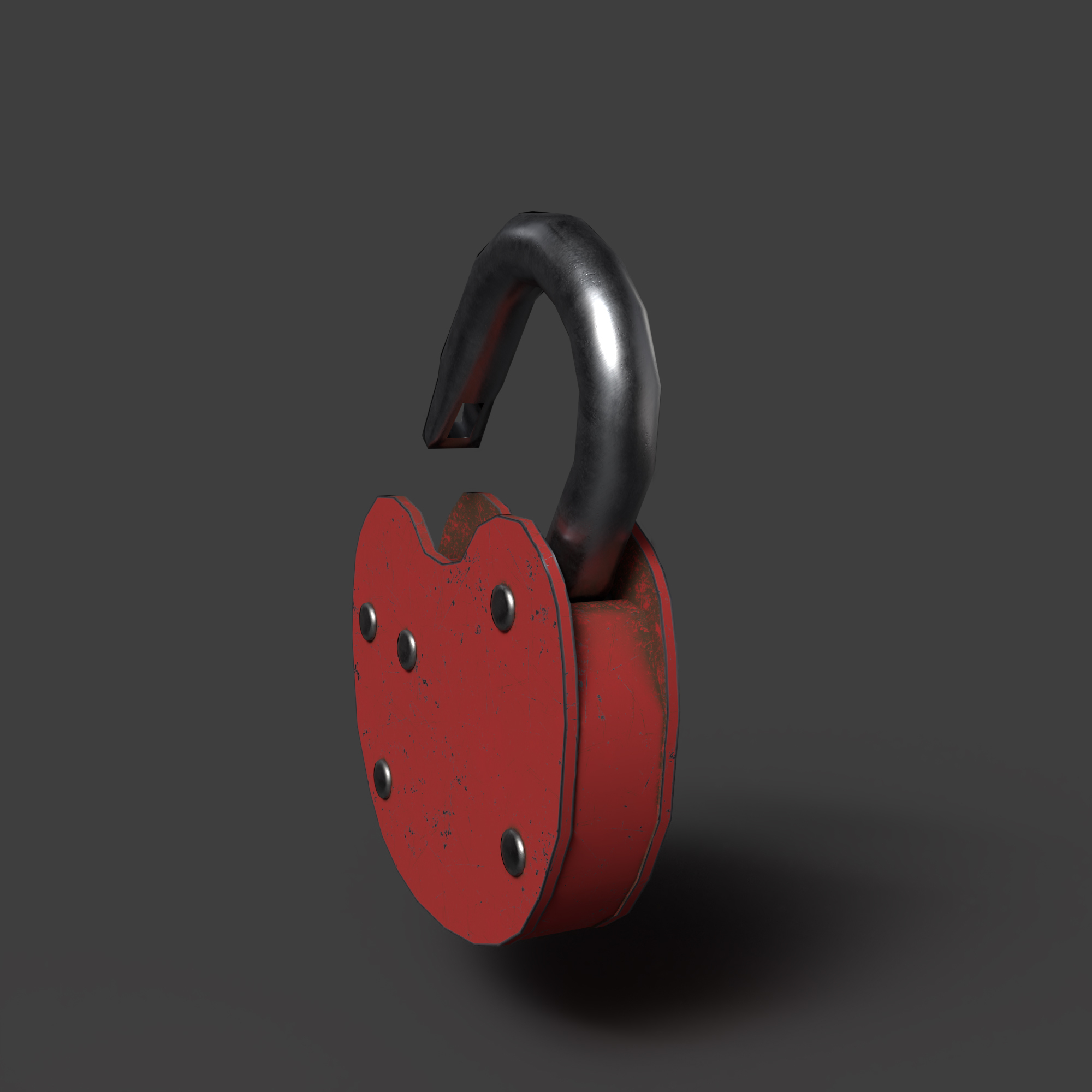 3D model Padlock Low Poly with Loop Rivets Keyhole and Cap - TurboSquid ...