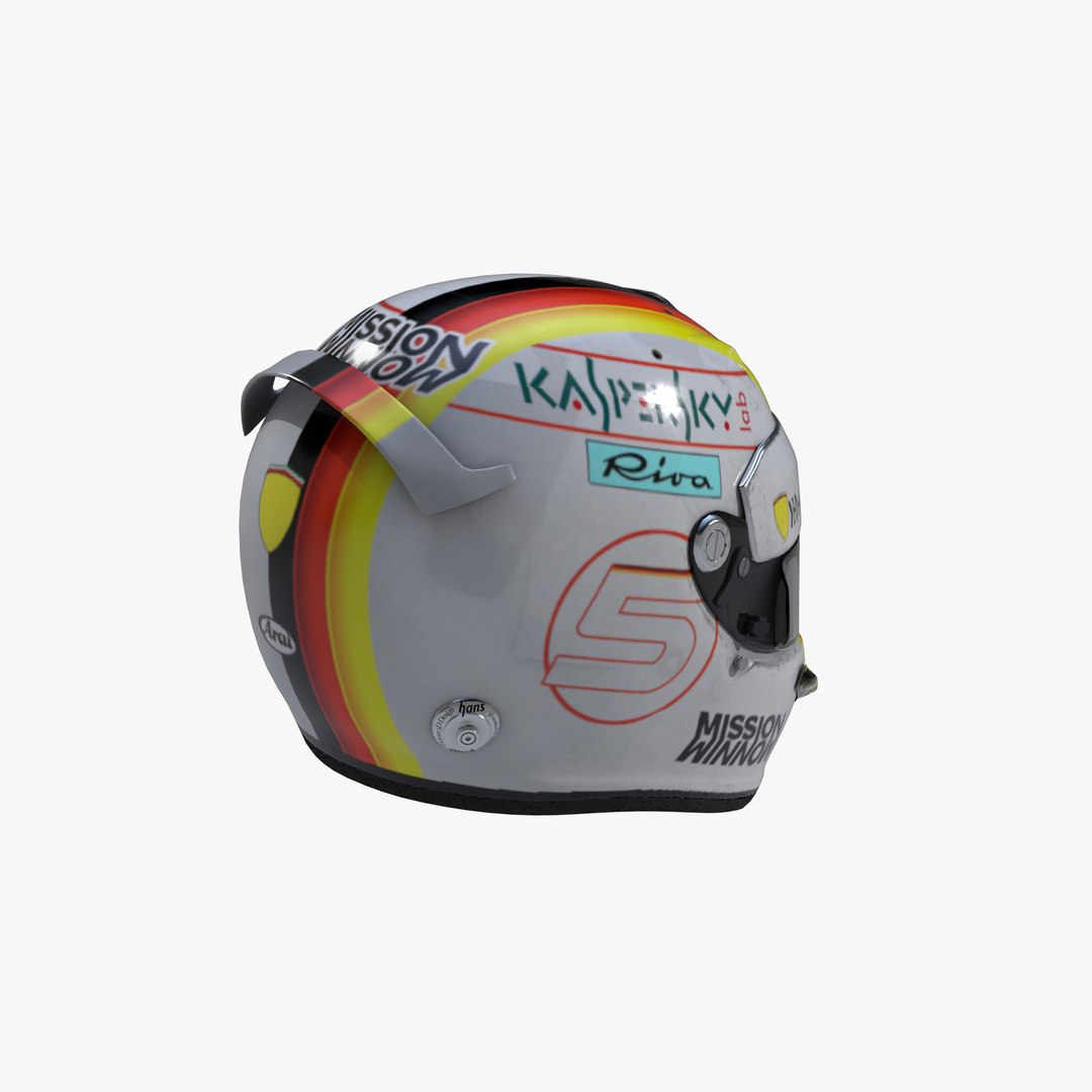 3D model vettel 2019 helmet - TurboSquid 1442674