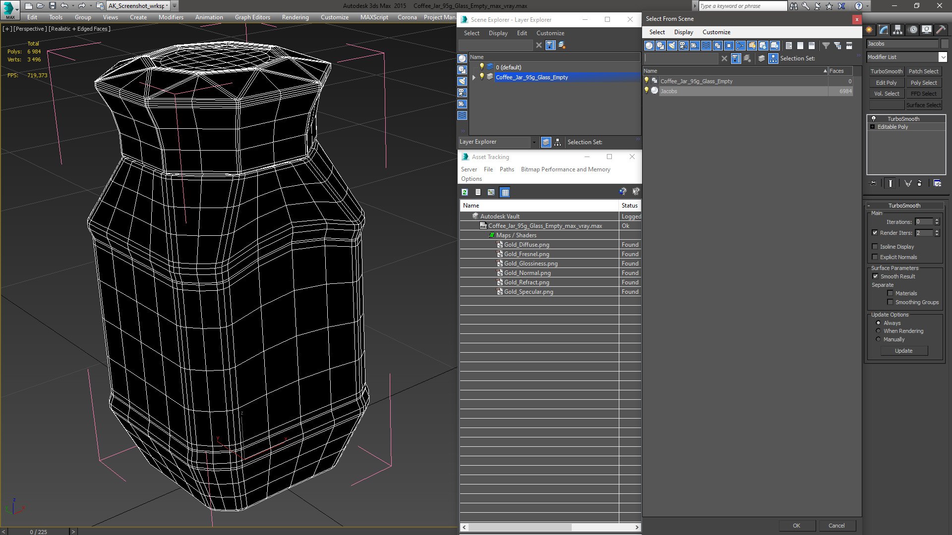 Coffee Jar 95g Glass Empty 3D Model - TurboSquid 2143583