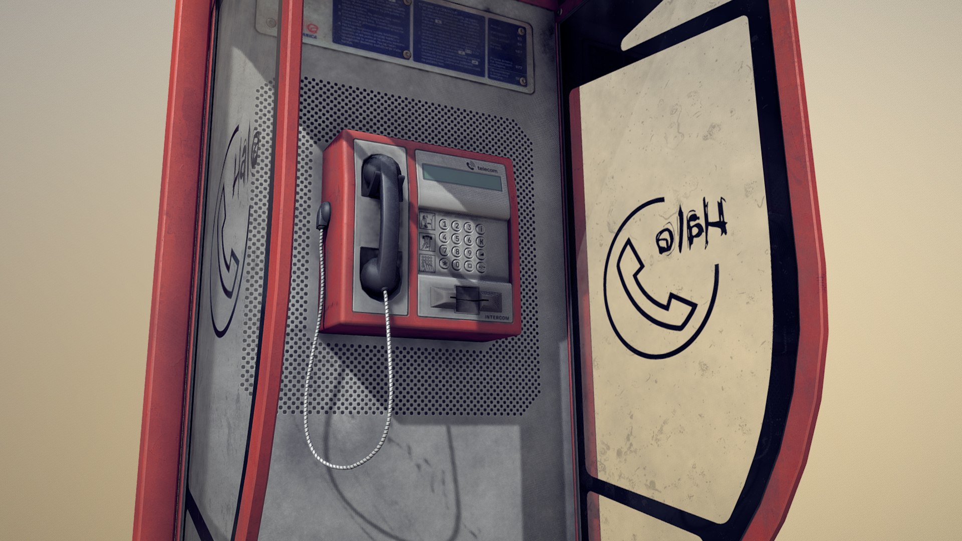 3D NoviSad PhoneBooth Double Model - TurboSquid 2058920