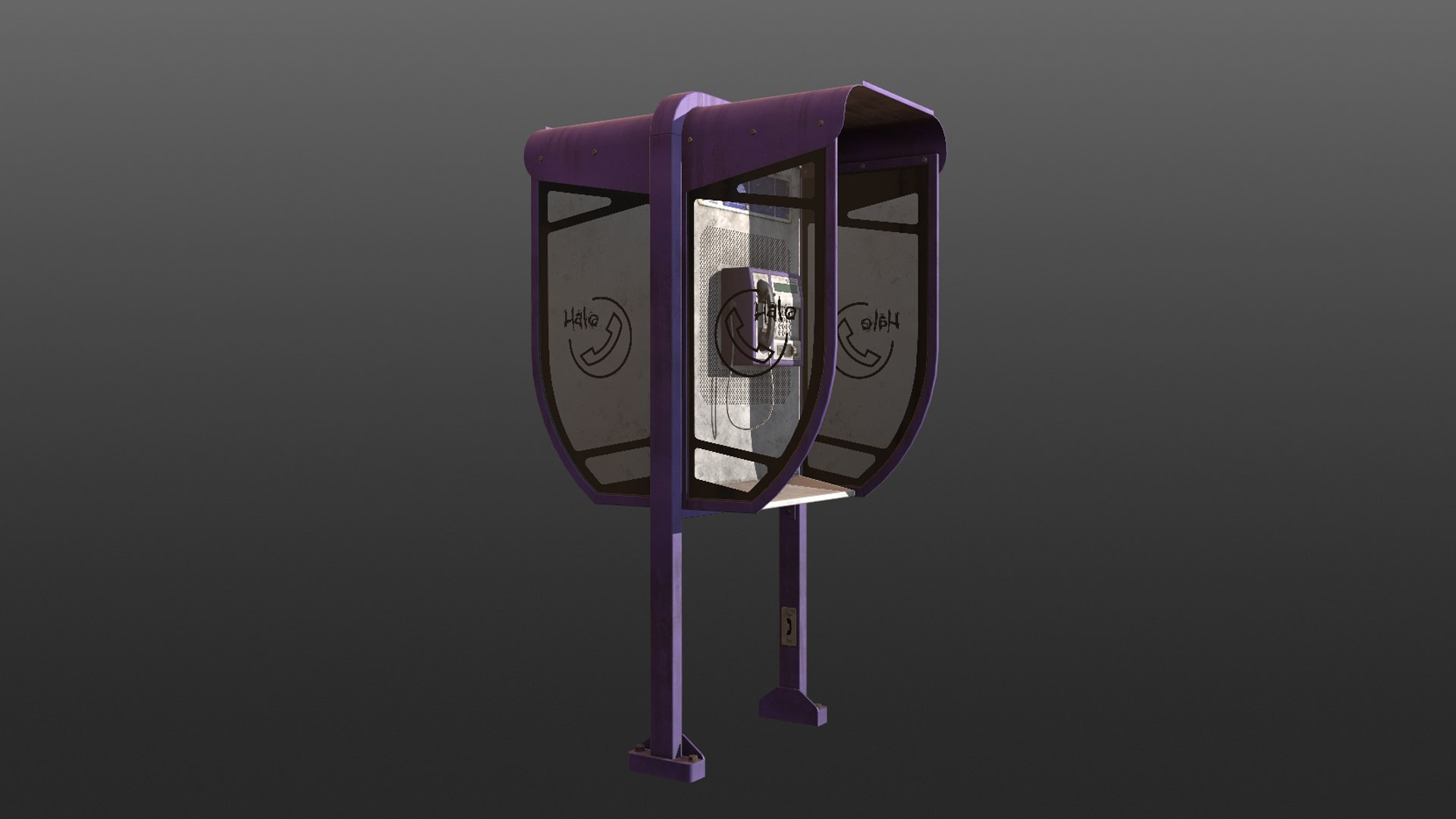 3D NoviSad PhoneBooth Double Model - TurboSquid 2058920