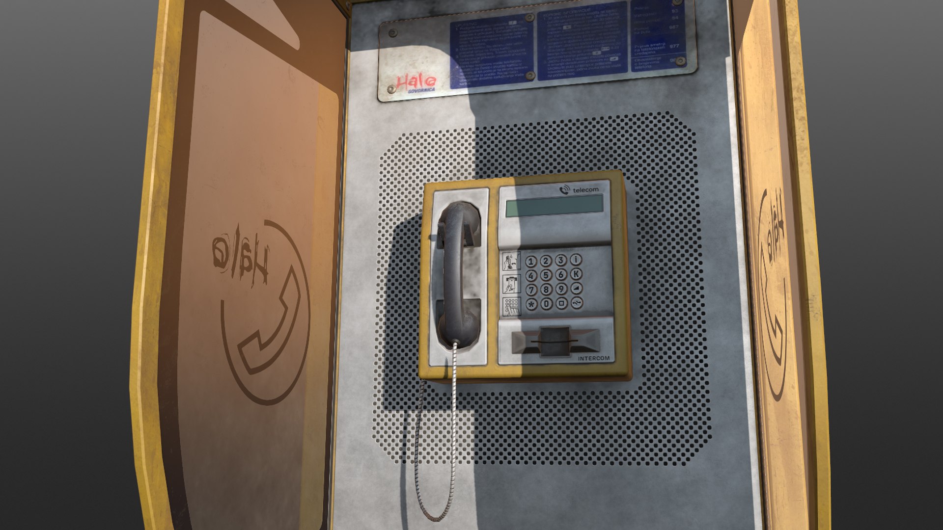3D NoviSad PhoneBooth Double Model - TurboSquid 2058920