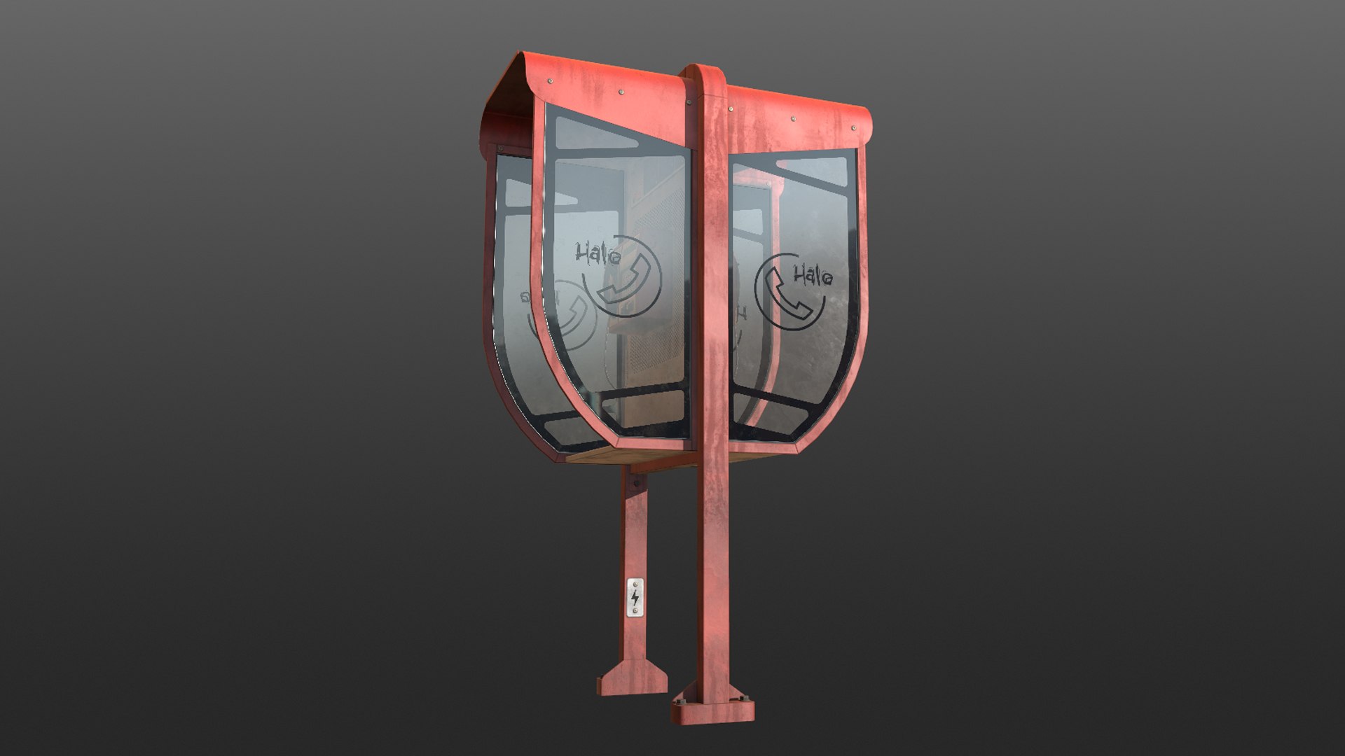 3D NoviSad PhoneBooth Double Model - TurboSquid 2058920