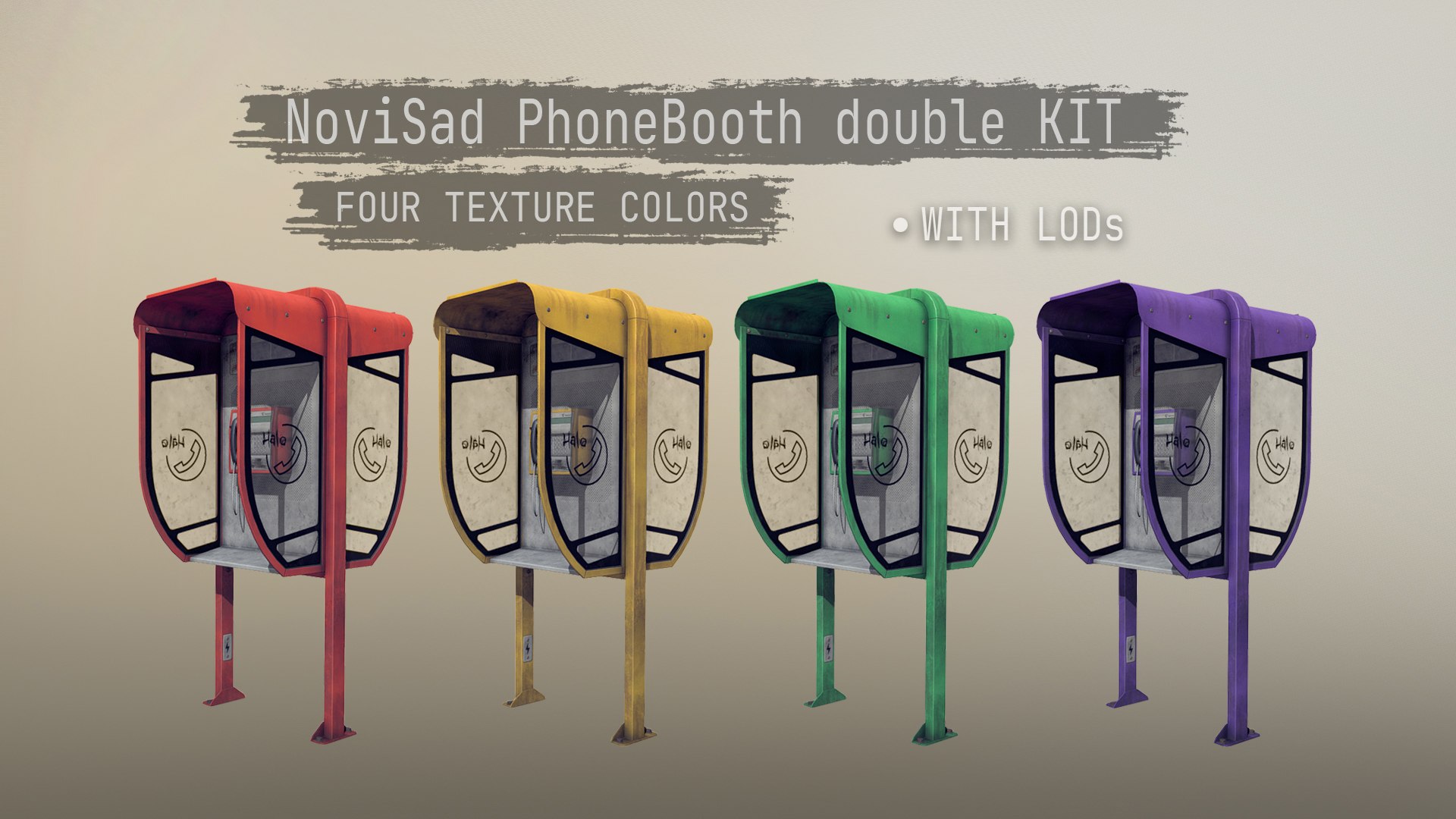 3D NoviSad PhoneBooth Double Model - TurboSquid 2058920