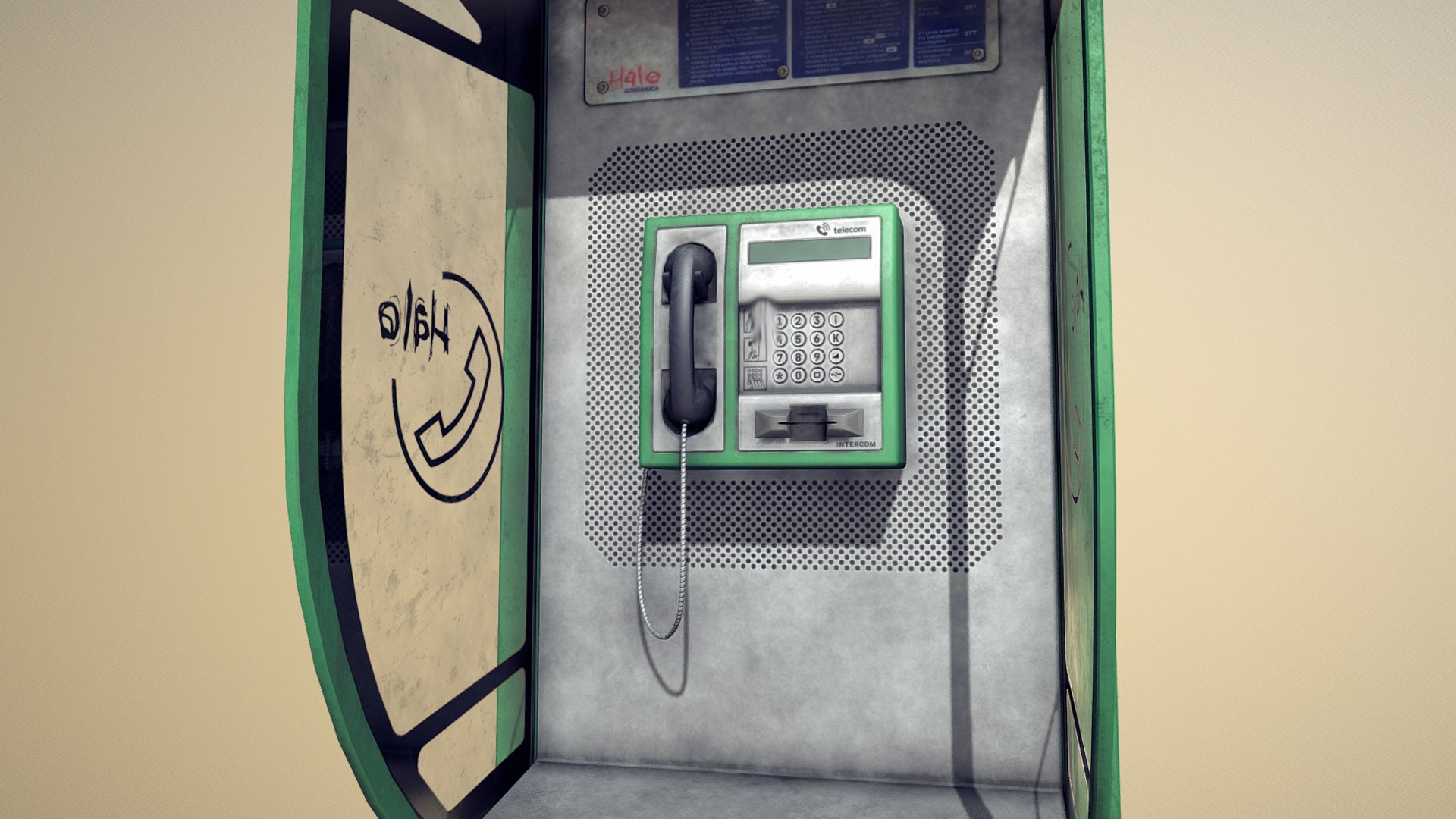 3D NoviSad PhoneBooth Double Model - TurboSquid 2058920