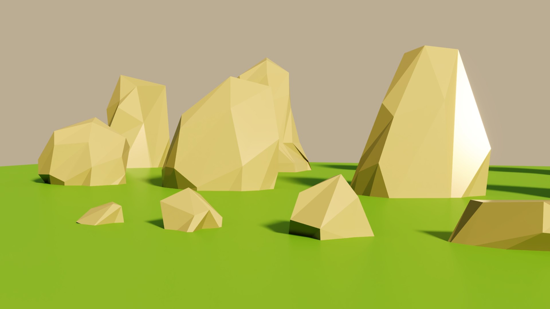 3D Model Low Poly Rock Pack 1-15 - TurboSquid 2165227
