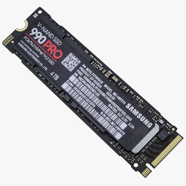 modelo 3d Samsung SSD NVME M2 990 PRO 4TB PBR - TurboSquid 2147632
