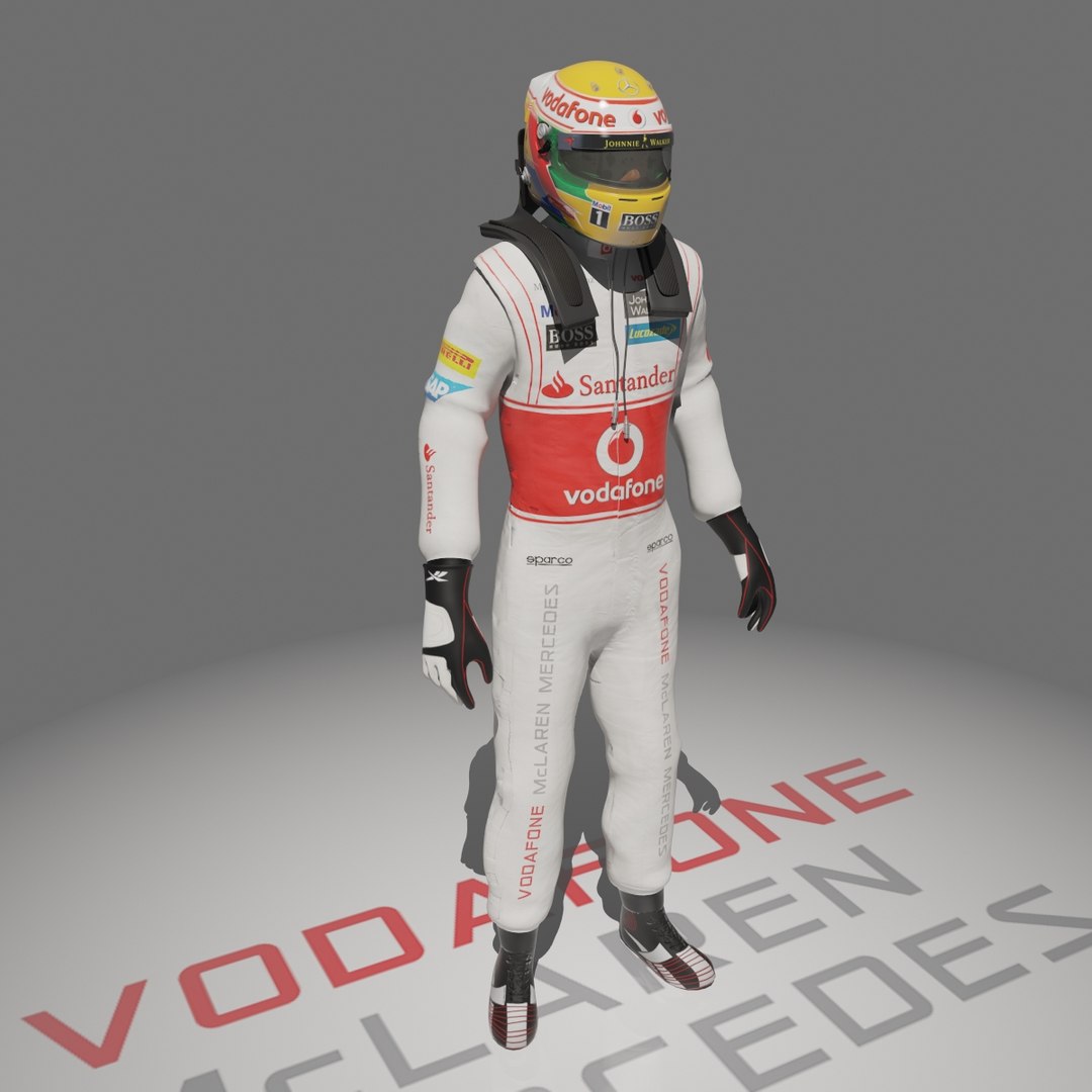 Formula Driver Lewis Hamilton 3d Model