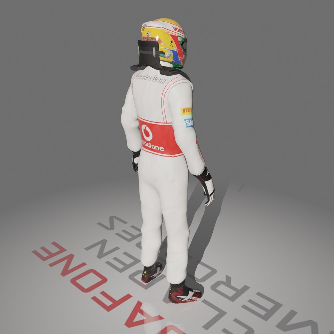 Formula Driver Lewis Hamilton 3d Model