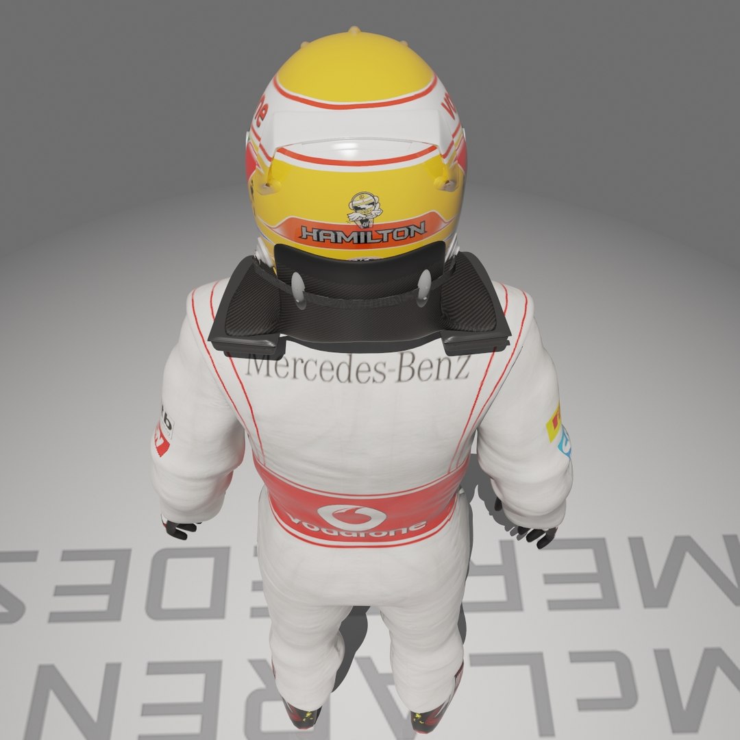 Formula Driver Lewis Hamilton 3d Model