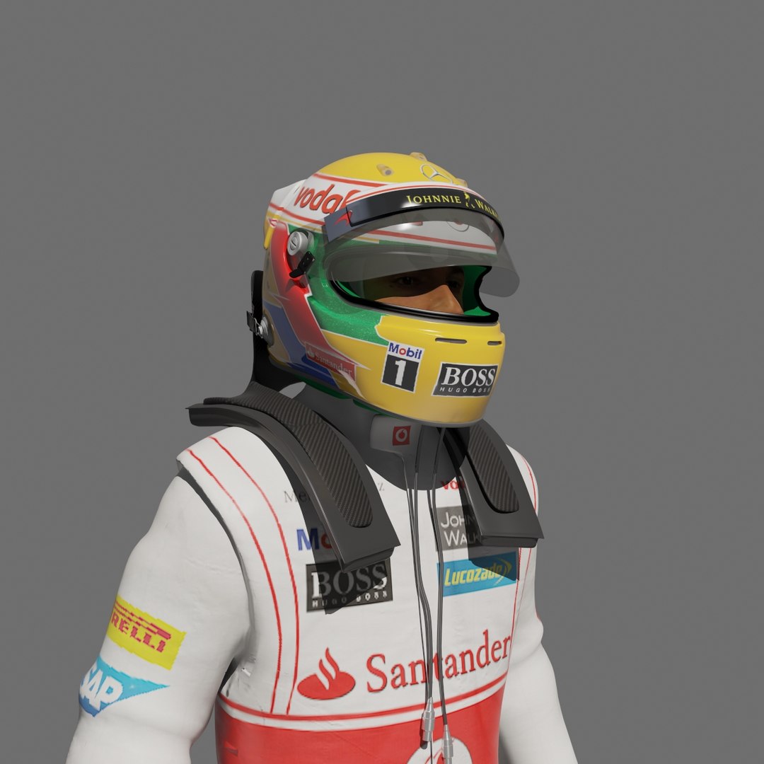 Formula Driver Lewis Hamilton 3d Model