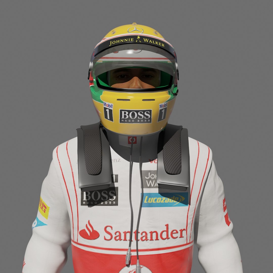 Formula Driver Lewis Hamilton 3d Model