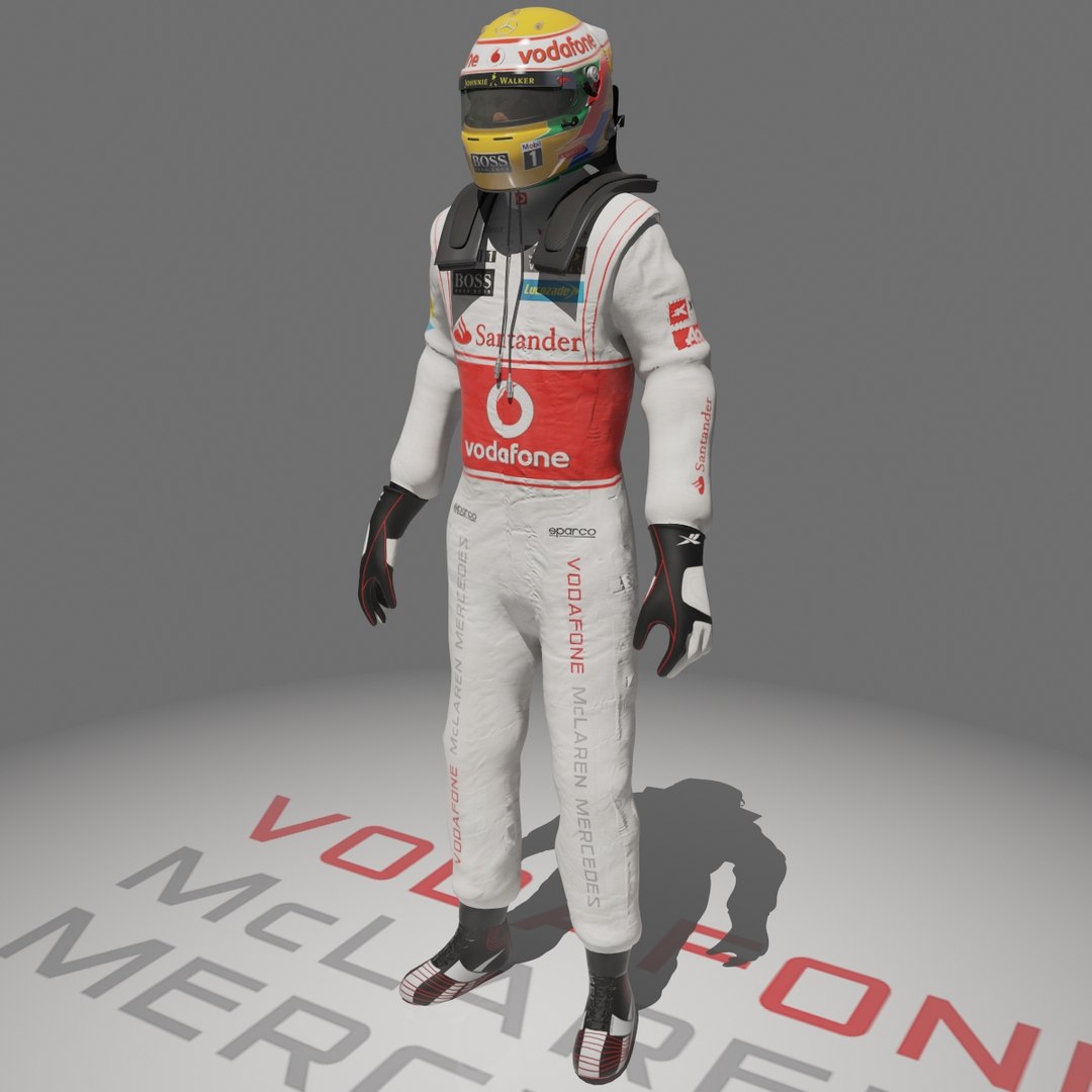 Formula Driver Lewis Hamilton 3d Model