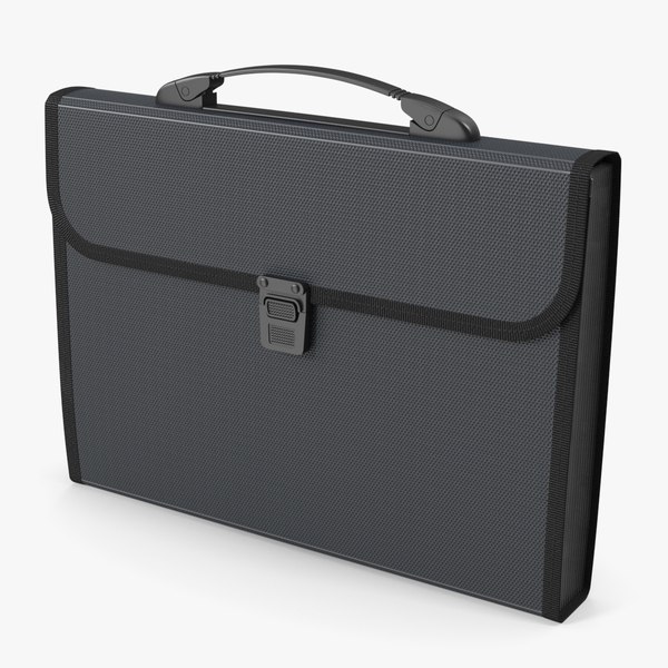 modelo 3d Document Organizer Case Bag Black - TurboSquid 1991619