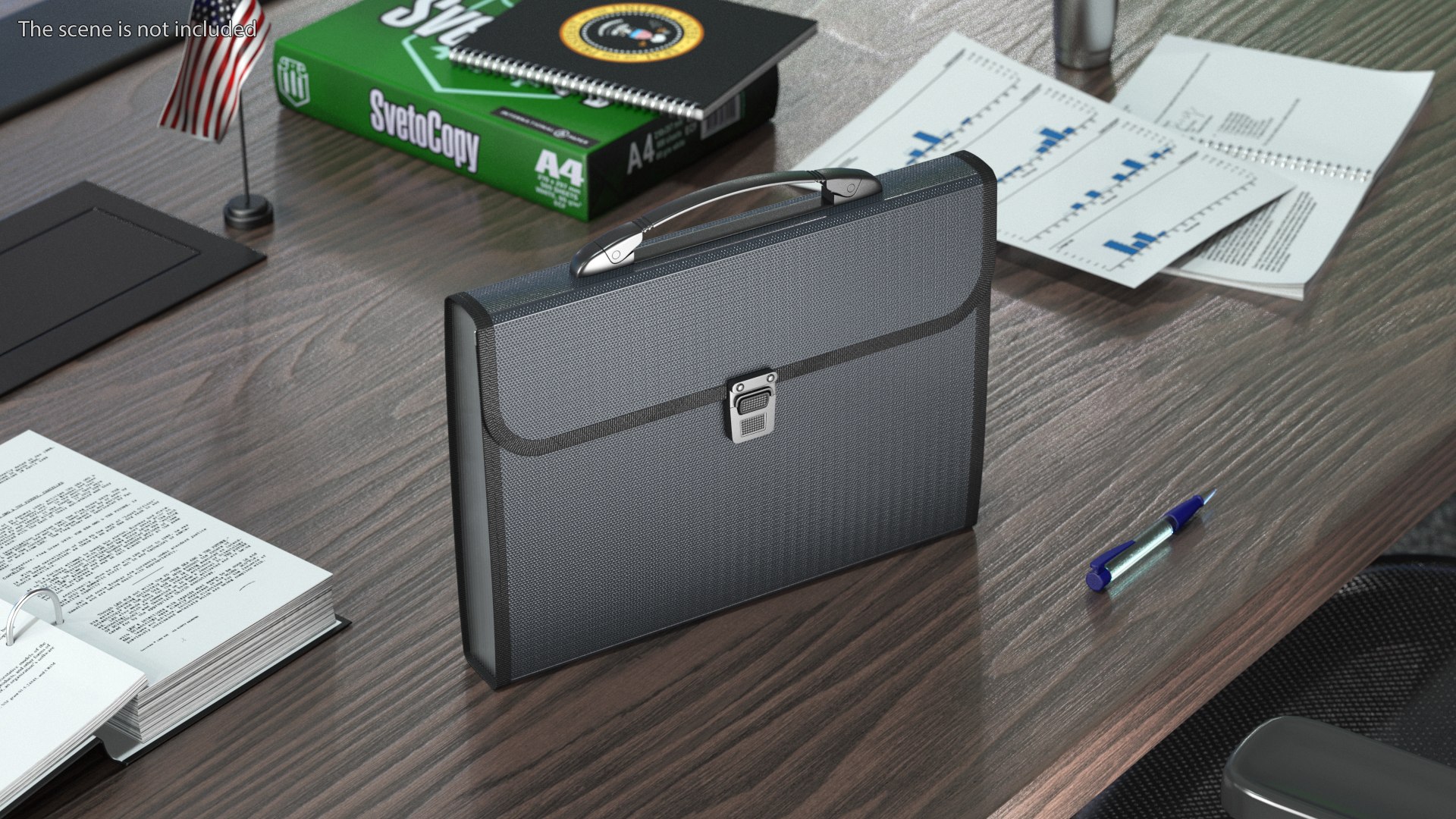 3D Document Organizer Case Bag Black - TurboSquid 1991619