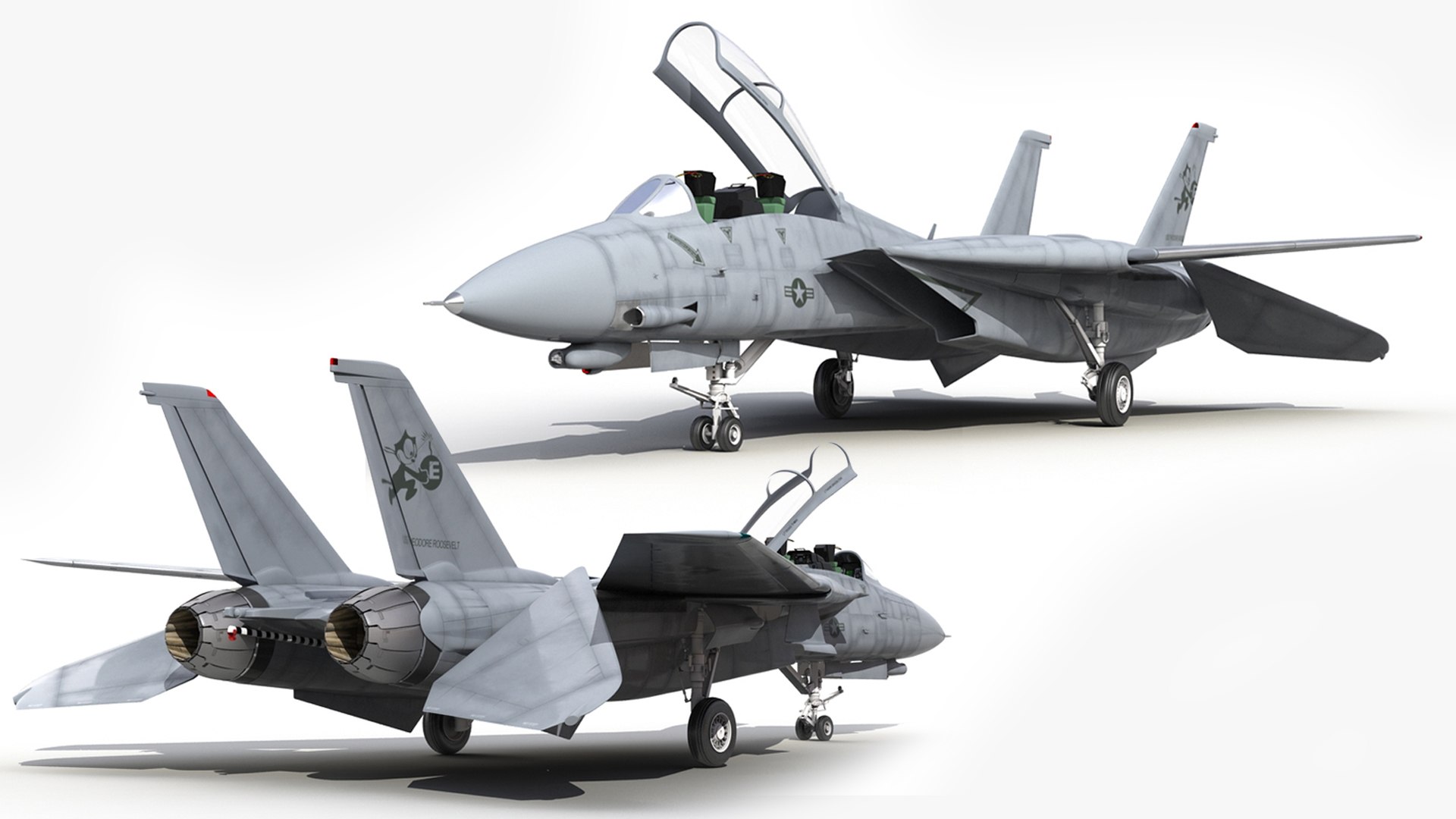 Grumman F-14 Tomcat Fighter Jet 3D Model - TurboSquid 2403106