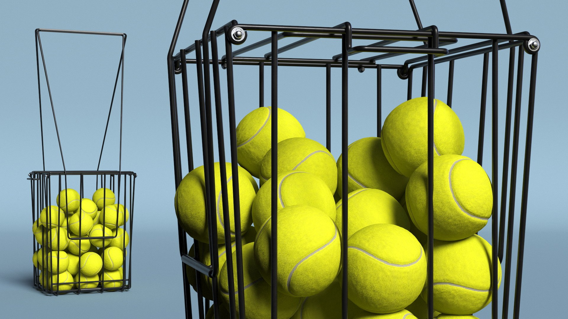 3D Wire Tennis Ball Hopper Basket Model - TurboSquid 2517501