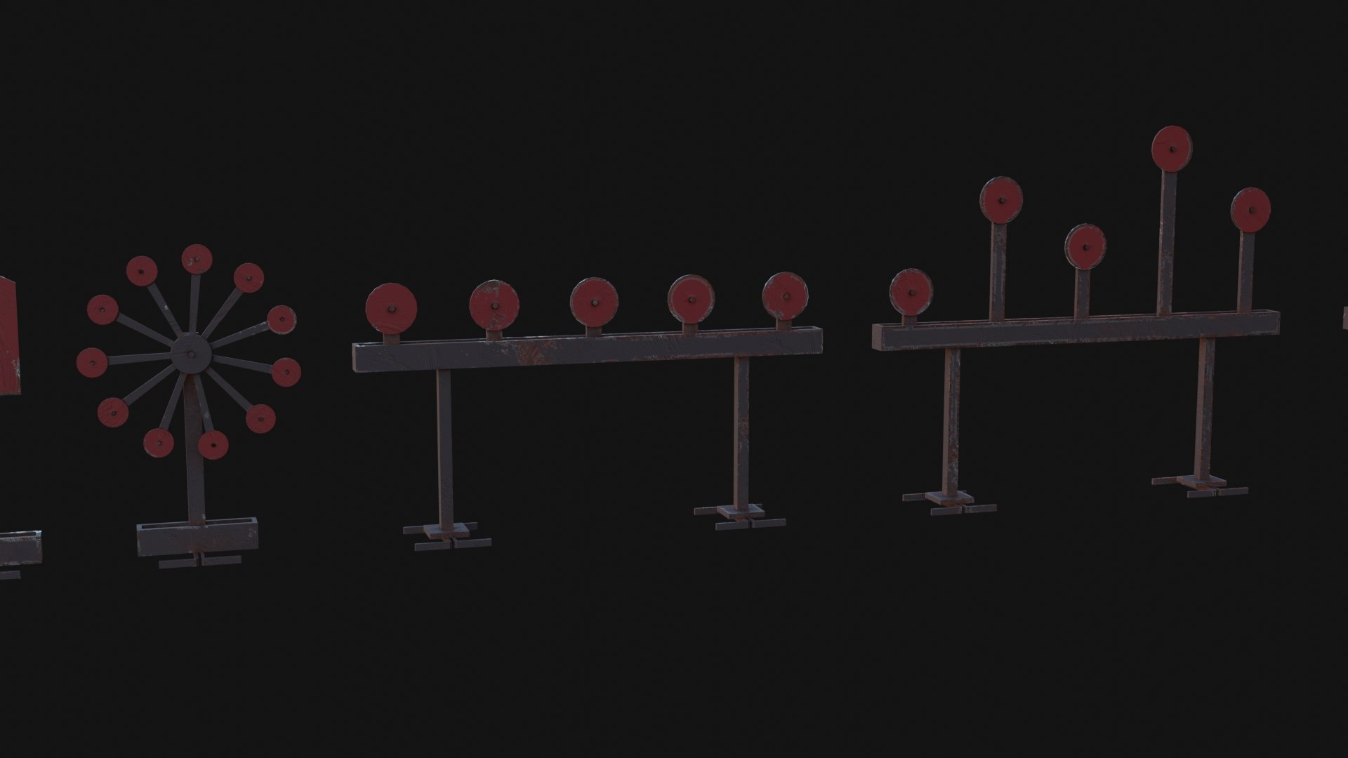 Shooting Target Set 3D Model - TurboSquid 2230679