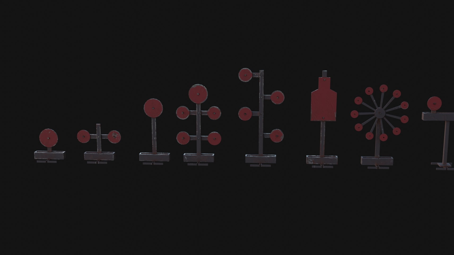 Shooting Target Set 3D Model - TurboSquid 2230679