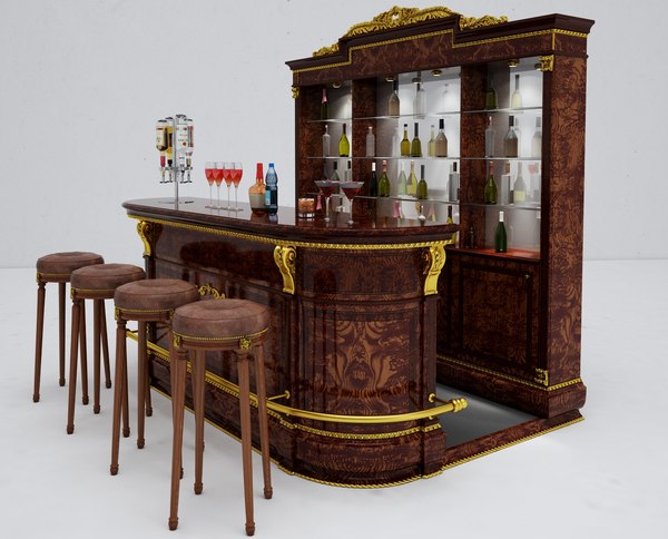 Bar counter classic 3D model - TurboSquid 1570321