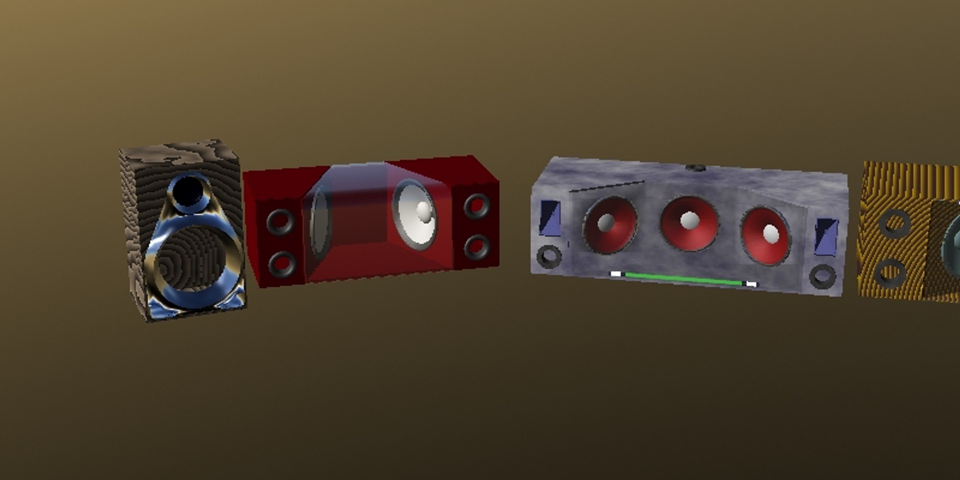3d Speakers Boxes Model