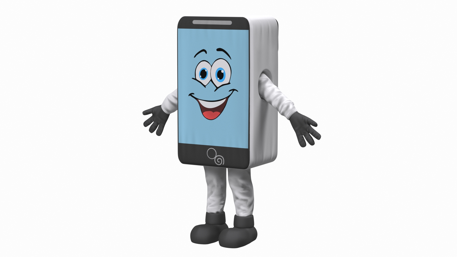 Mascot Character IPhone White Rigged For Maya 3D - TurboSquid 2066506