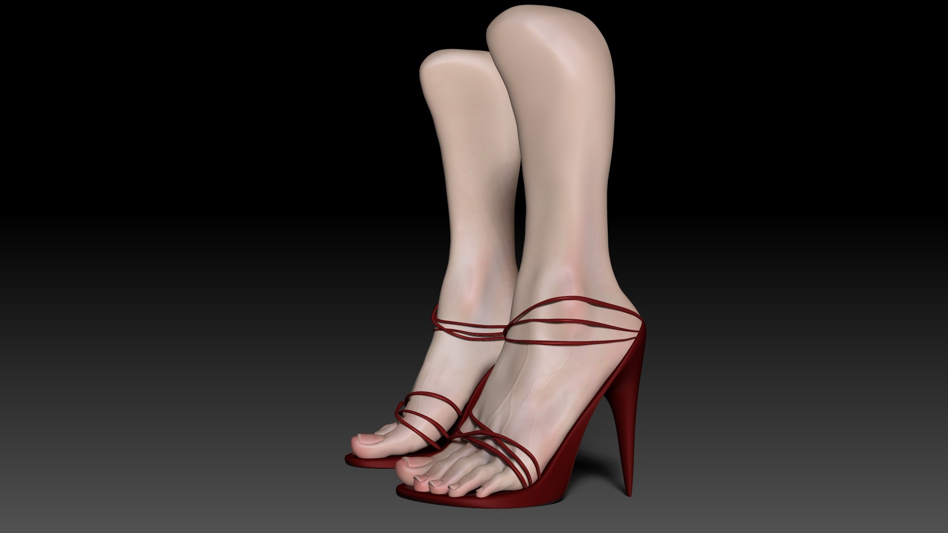 Female Pro Feet Heeled Shoes Sculpt Project 3D model - TurboSquid 2052491