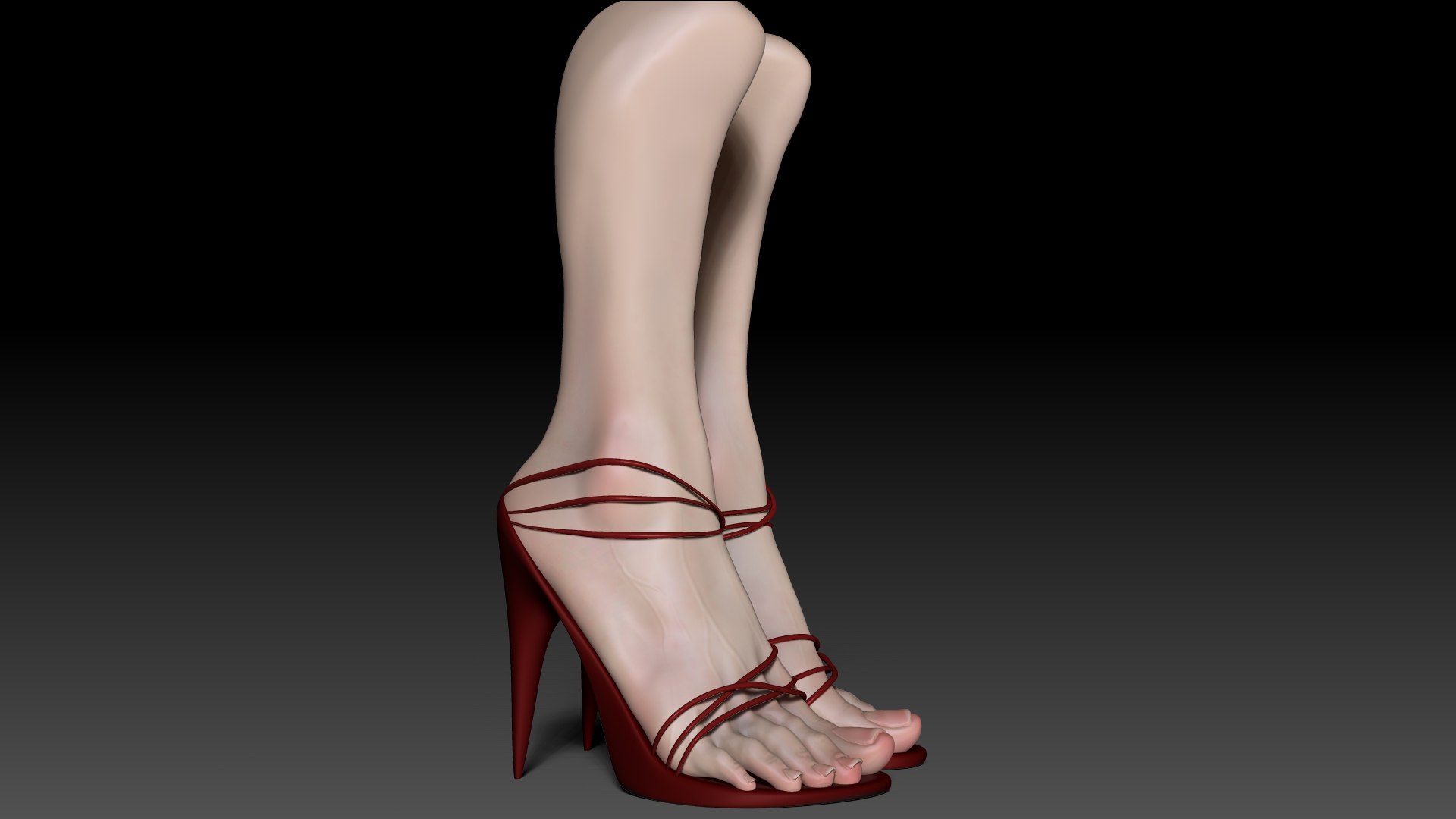 Female Pro Feet Heeled Shoes Sculpt Project 3D model - TurboSquid 2052491
