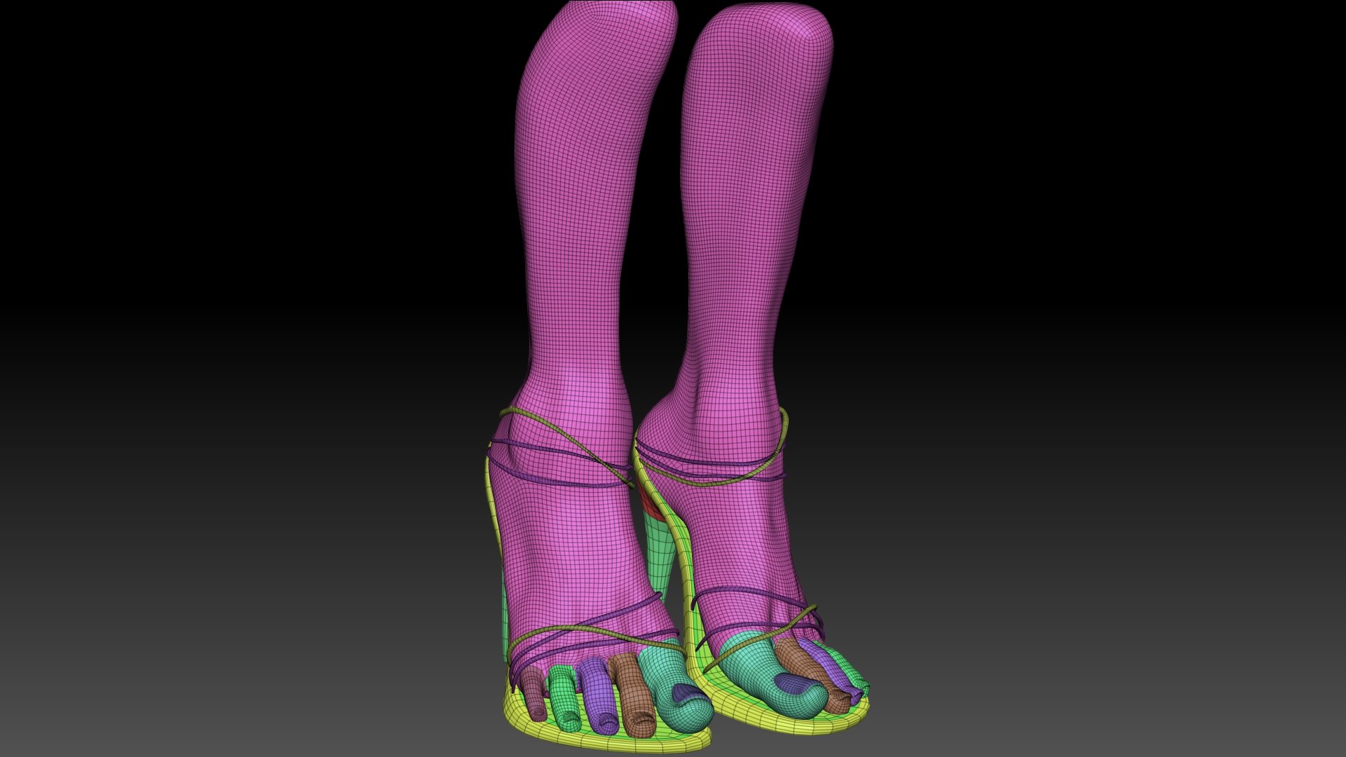 Female Pro Feet Heeled Shoes Sculpt Project 3D model - TurboSquid 2052491