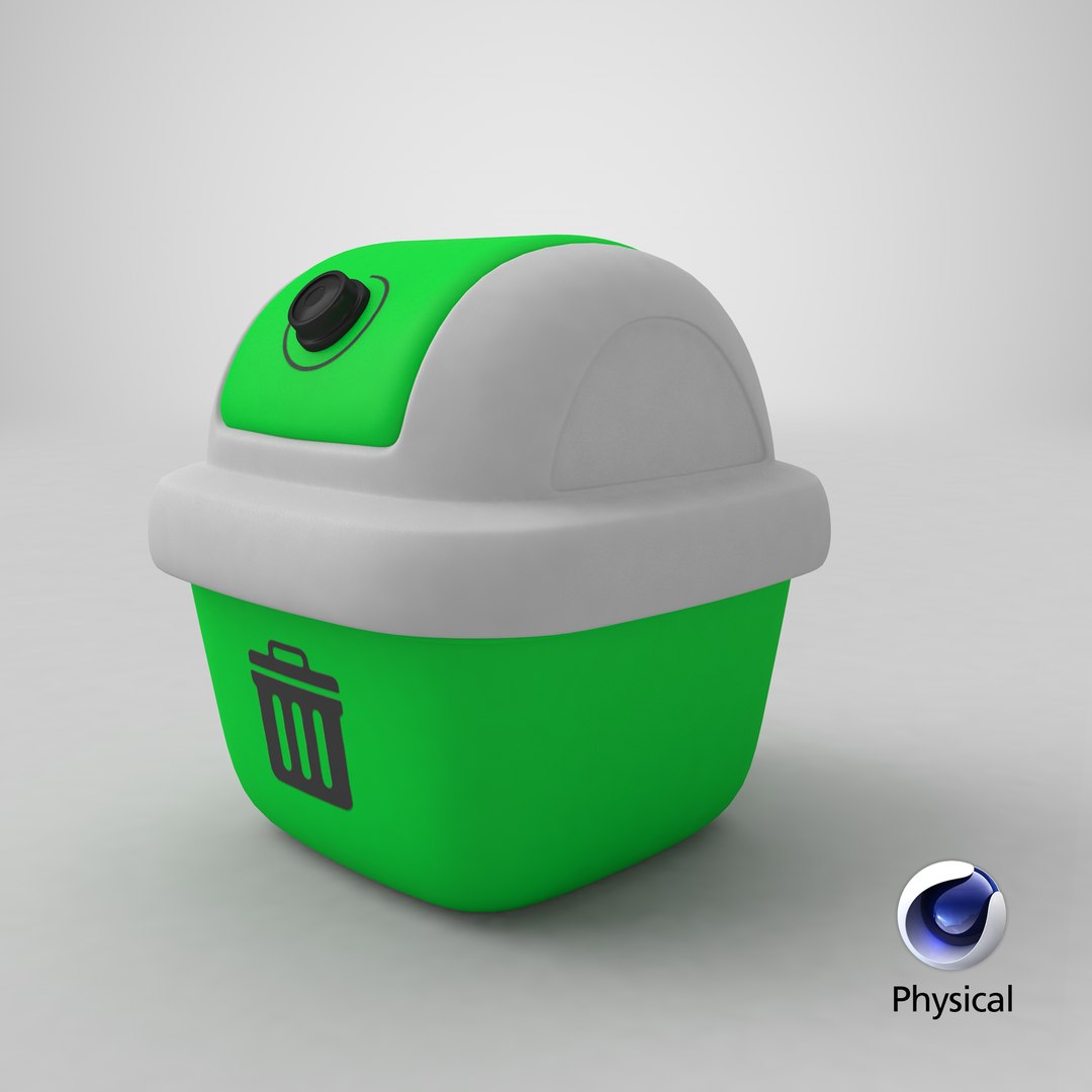3D Garbage Bin Cartoon Style Model - TurboSquid 2101239