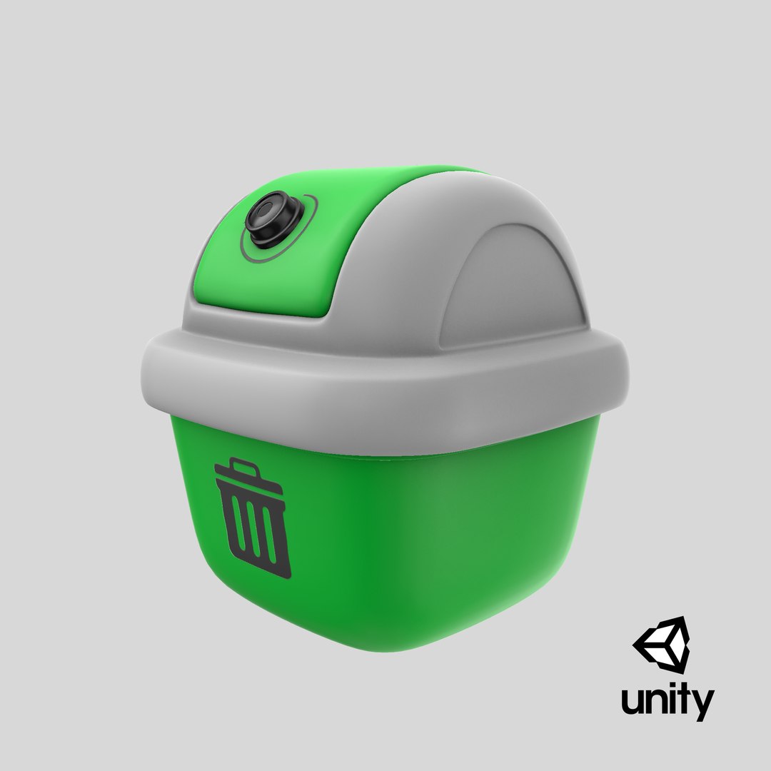 3D Garbage Bin Cartoon Style Model - TurboSquid 2101239