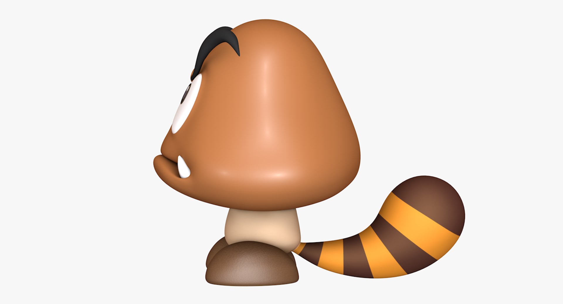 Tail Goomba Super Mario 3D Model - TurboSquid 1366524