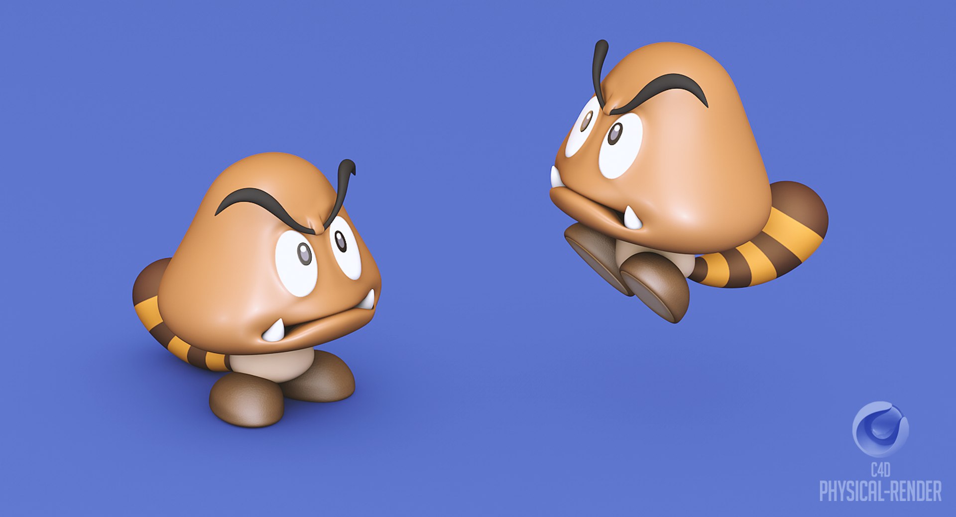 Tail Goomba Super Mario 3D Model - TurboSquid 1366524