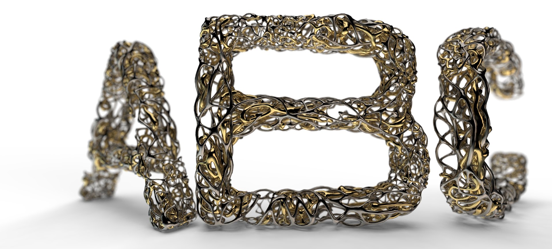 Fonts Dual Mesh Letter 3D Model - TurboSquid 1352989