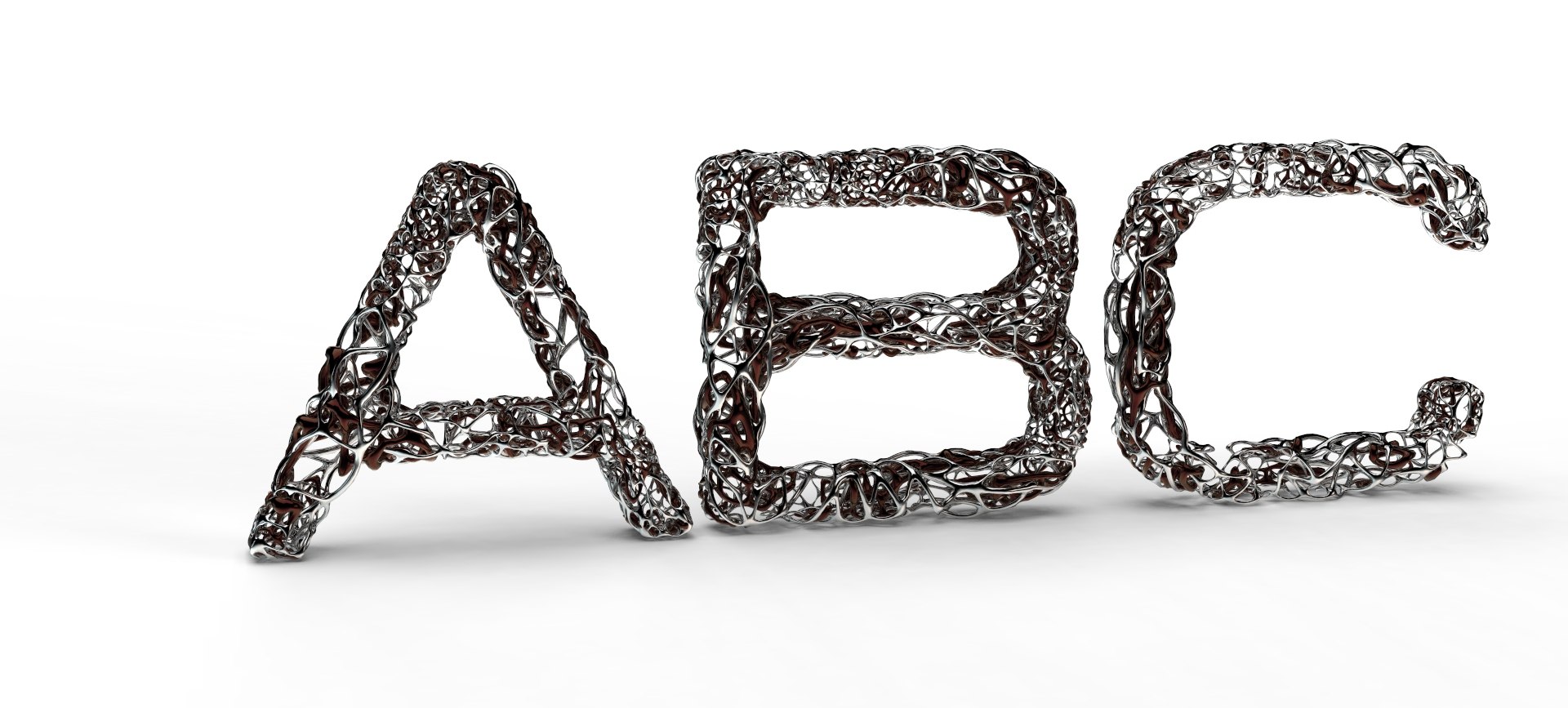 Fonts Dual Mesh Letter 3D Model - TurboSquid 1352989