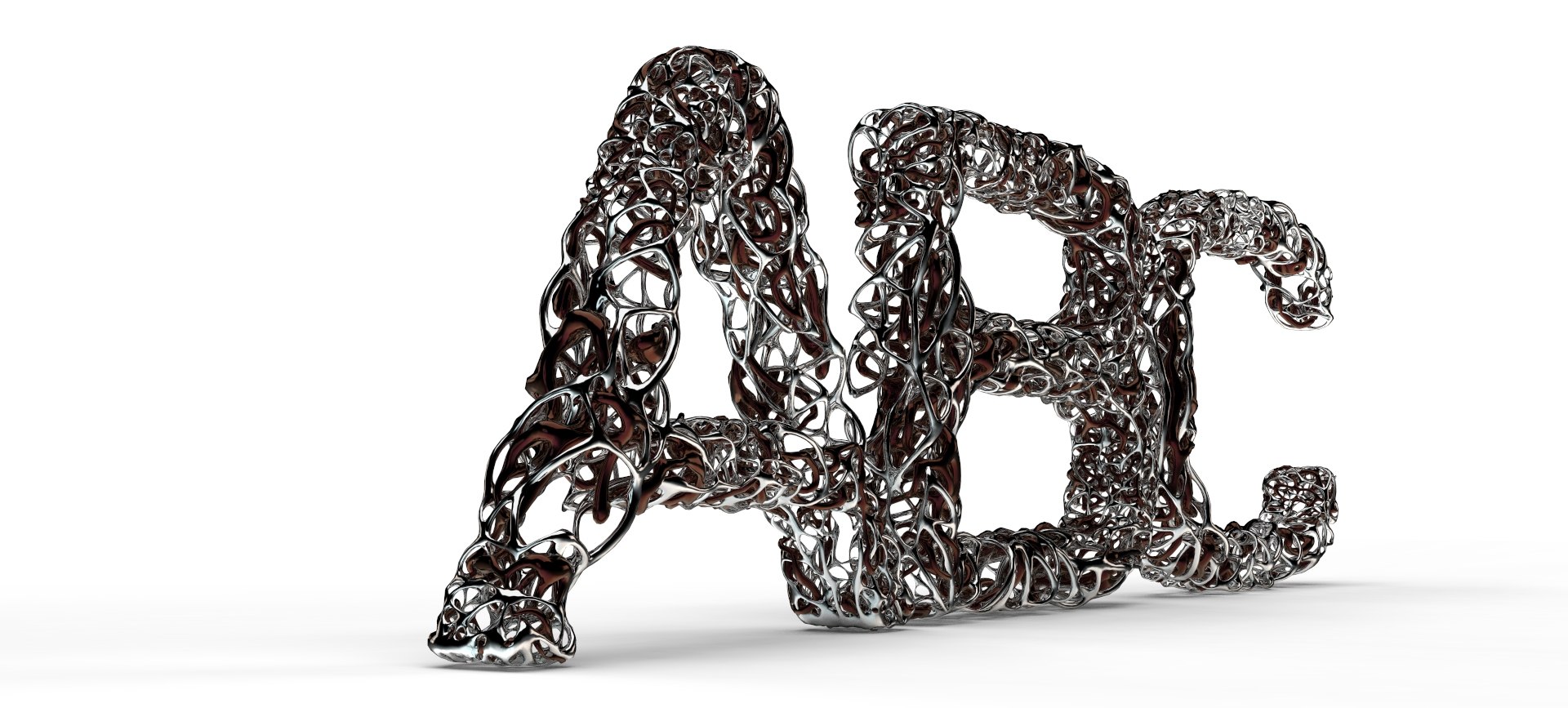 Fonts Dual Mesh Letter 3D Model - TurboSquid 1352989