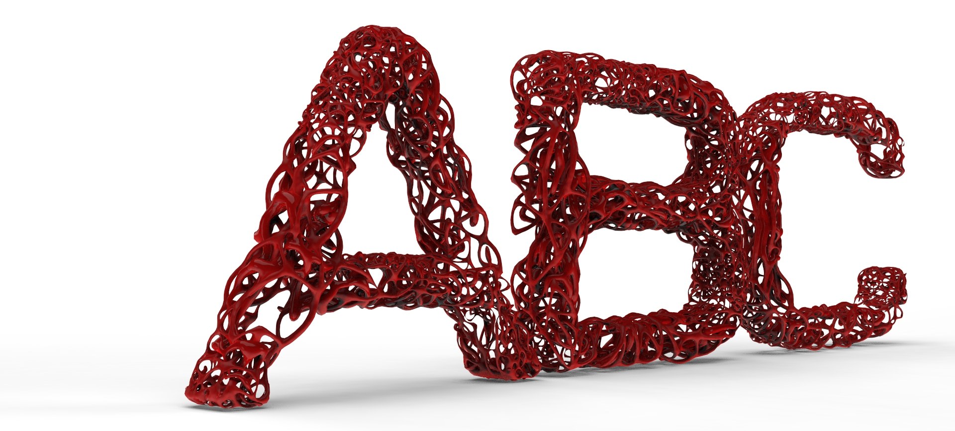 Fonts Dual Mesh Letter 3D Model - TurboSquid 1352989