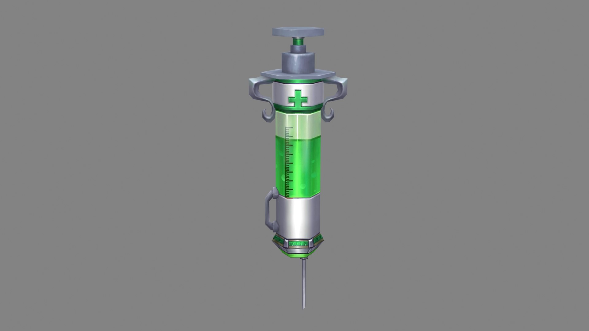 Cartoon Syringe - Green Model - TurboSquid 2109475