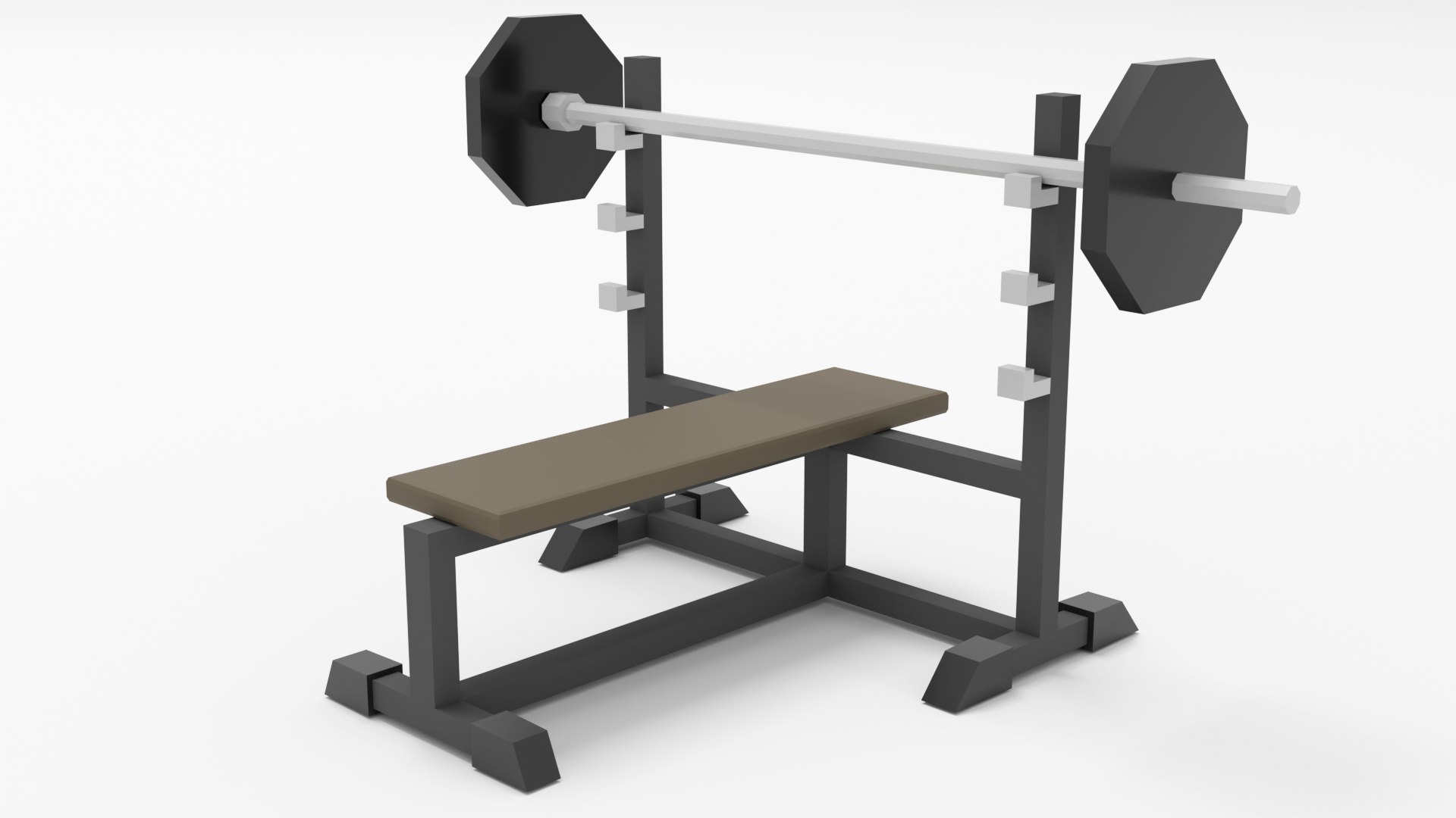 Low Poly Gym Equipment 3D Model - TurboSquid 2392122