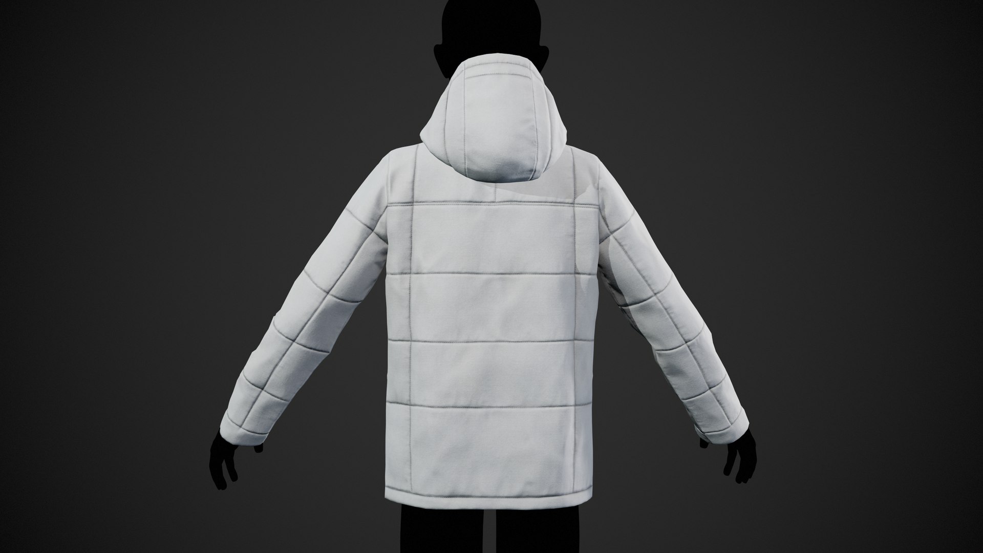 3D White Winter Jacket Style 1 Model - TurboSquid 2298409