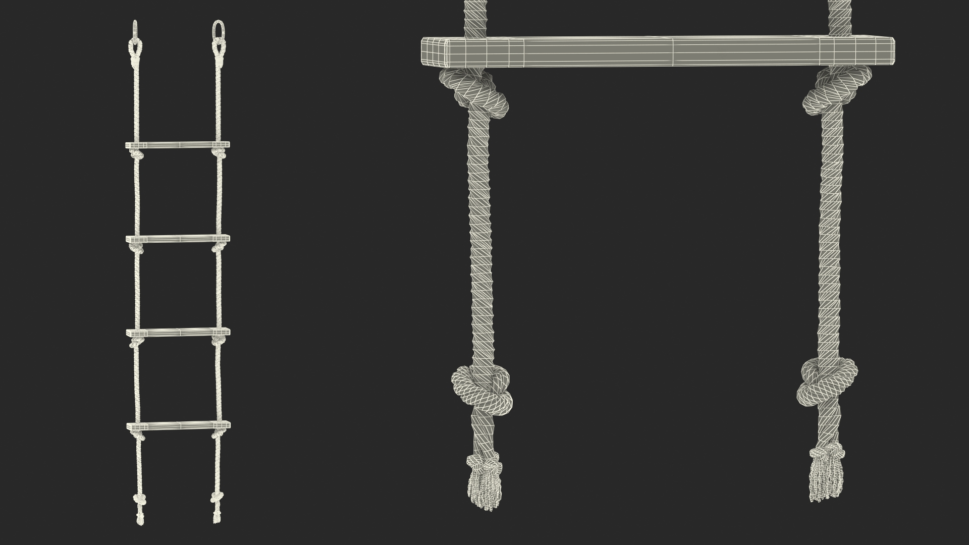 3D Climbing Rope Ladder Square Model - TurboSquid 1670542