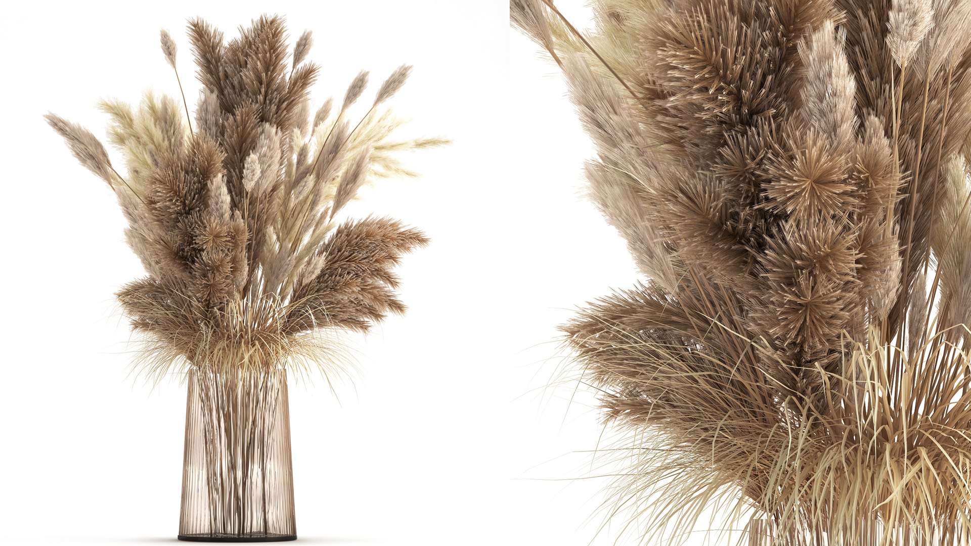 Bouquet Of Dried White Reeds In A Vase 146 3D Model - TurboSquid 1775669