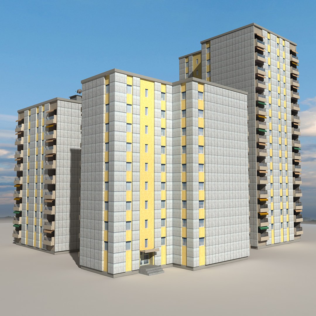 city block building 02 3d max