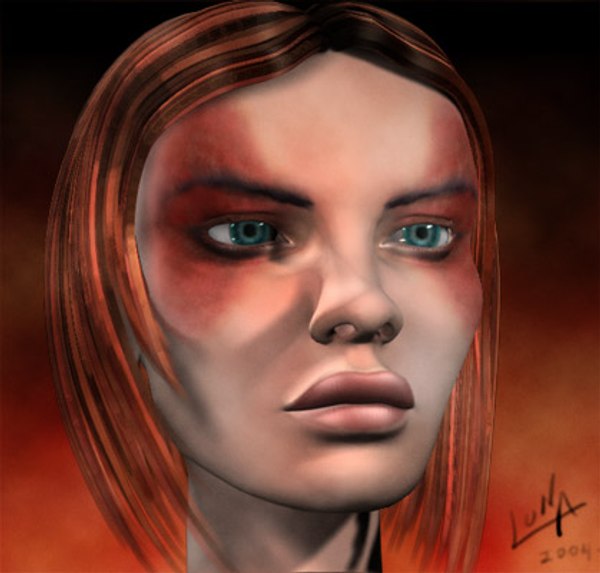 female character head face ma